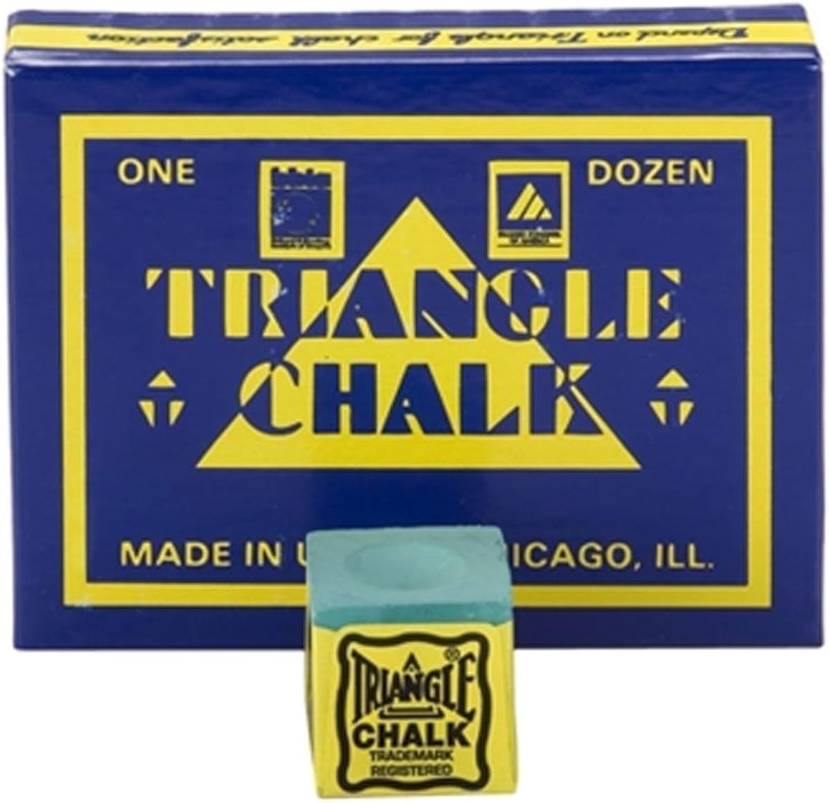Triangle TRIANGLE Pool & Snooker Table Cue Chalk GREEN 12 Cubes ...