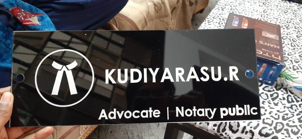 SIGNOOGLE Personalized Advocate Acrylic Name Plates for Home Table Door ...