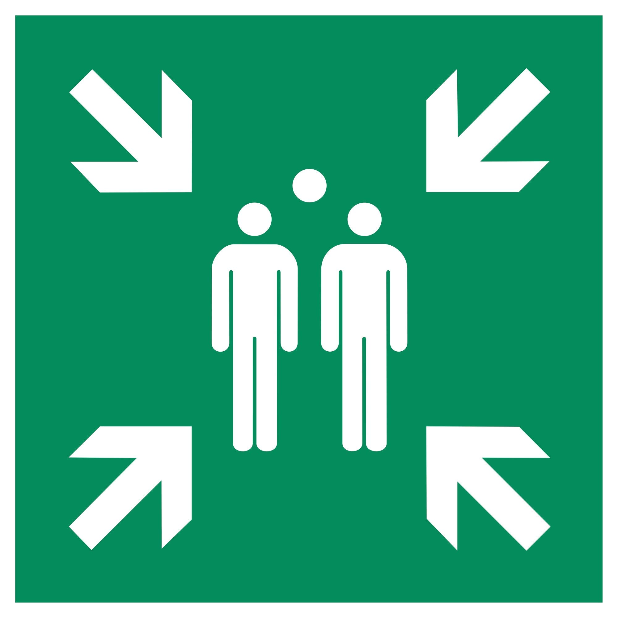 Schild Sammelstelle | PVC 40 x 40 cm | gemäß DIN EN ISO 7010 E007 ASR ...