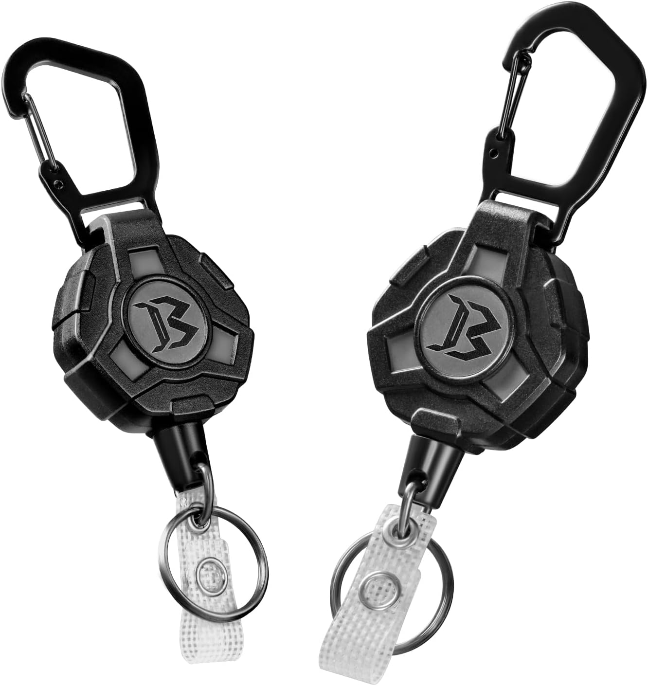 Amazon.com : bemece 2 Pack Retractable Keychain Heavy Duty Carabiner ...