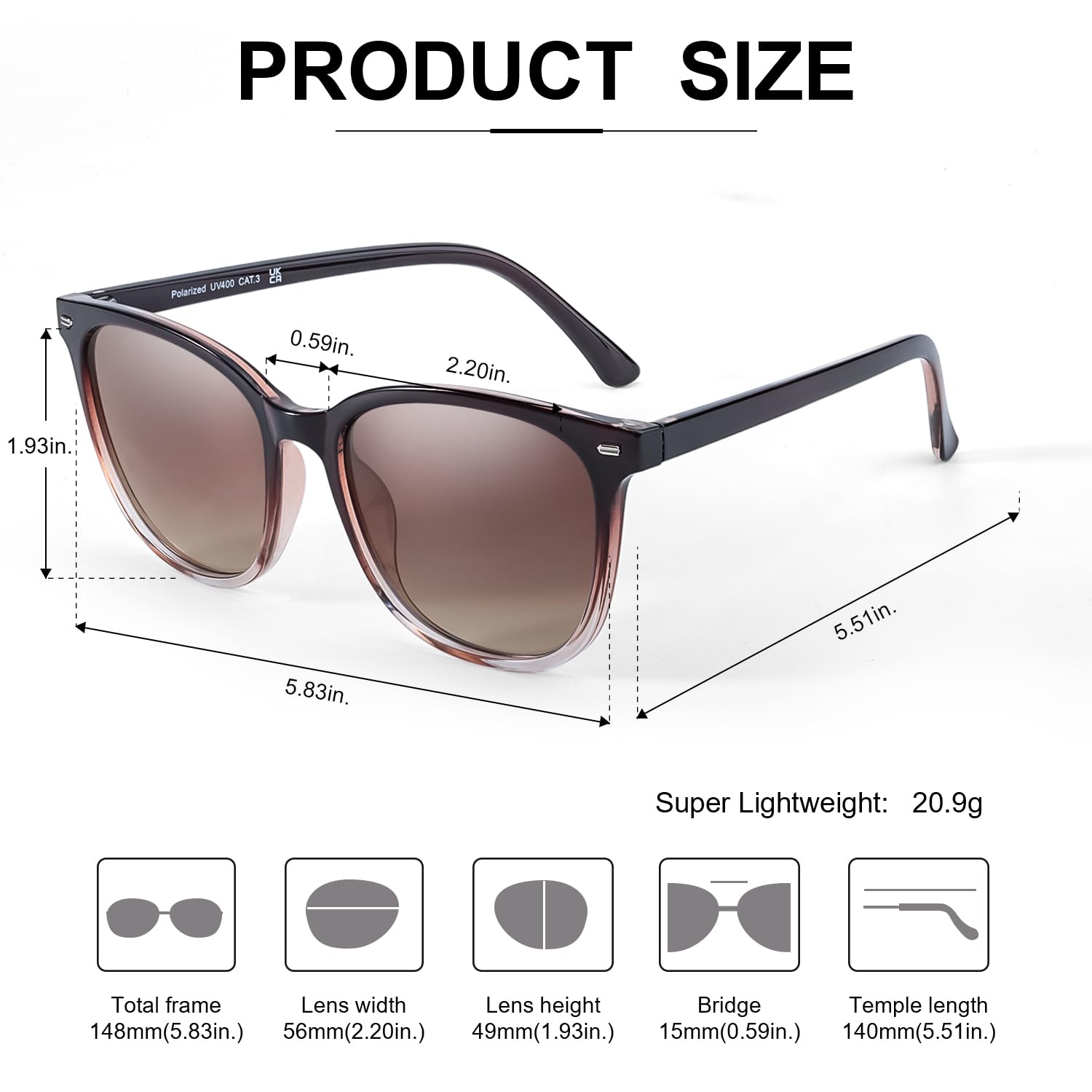 Snapklik.com : Myiaur Polarized Sunglasses For Women, Square Mirrored ...