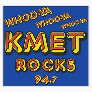 Amazon.com: KMET Rocks the Valley Retro Defunct LA Radio Station Window ...