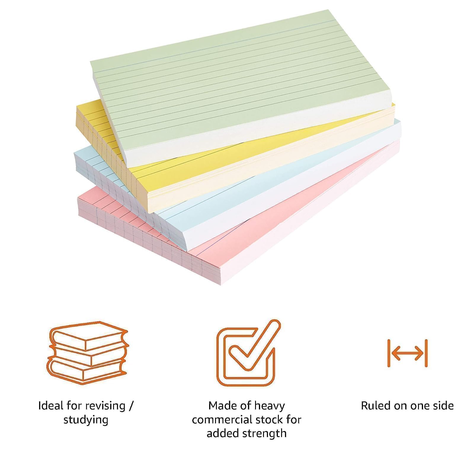 400 Pages A6 Revision Cards Flash Cards Index Cards Ruled Record Cue ...