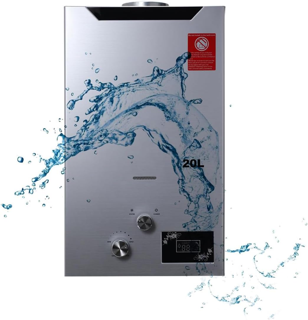EODSAD 20L Hot Water Heater LPG Propane Gas Tankless Instant Water ...