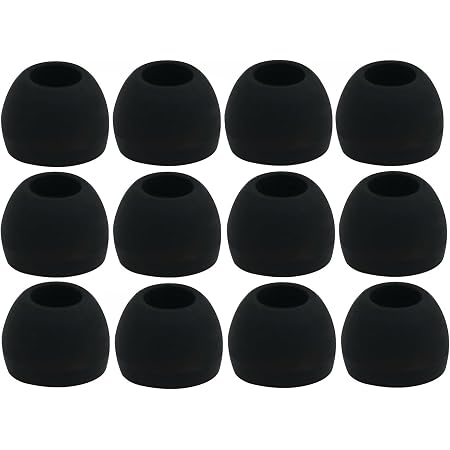 12pcs (ALL-B) Medium (M) Replacement Ear Adapters Earbuds Ear Tips Set ...