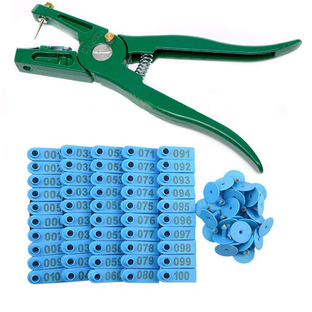 Buy Livestock Animal Ear Tagging Pliers 001-100 Ear Tags for Goat Punch ...