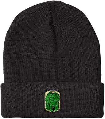 Amazon.com: Speedy Pros Beanies for Men Food Pickle Jar Embroidery ...