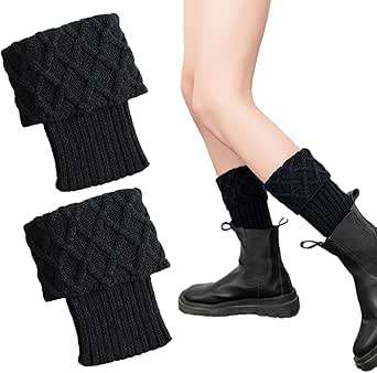 Guojanfon Womens Short Boots Socks Crochet Knitted Boot Cuffs Leg ...