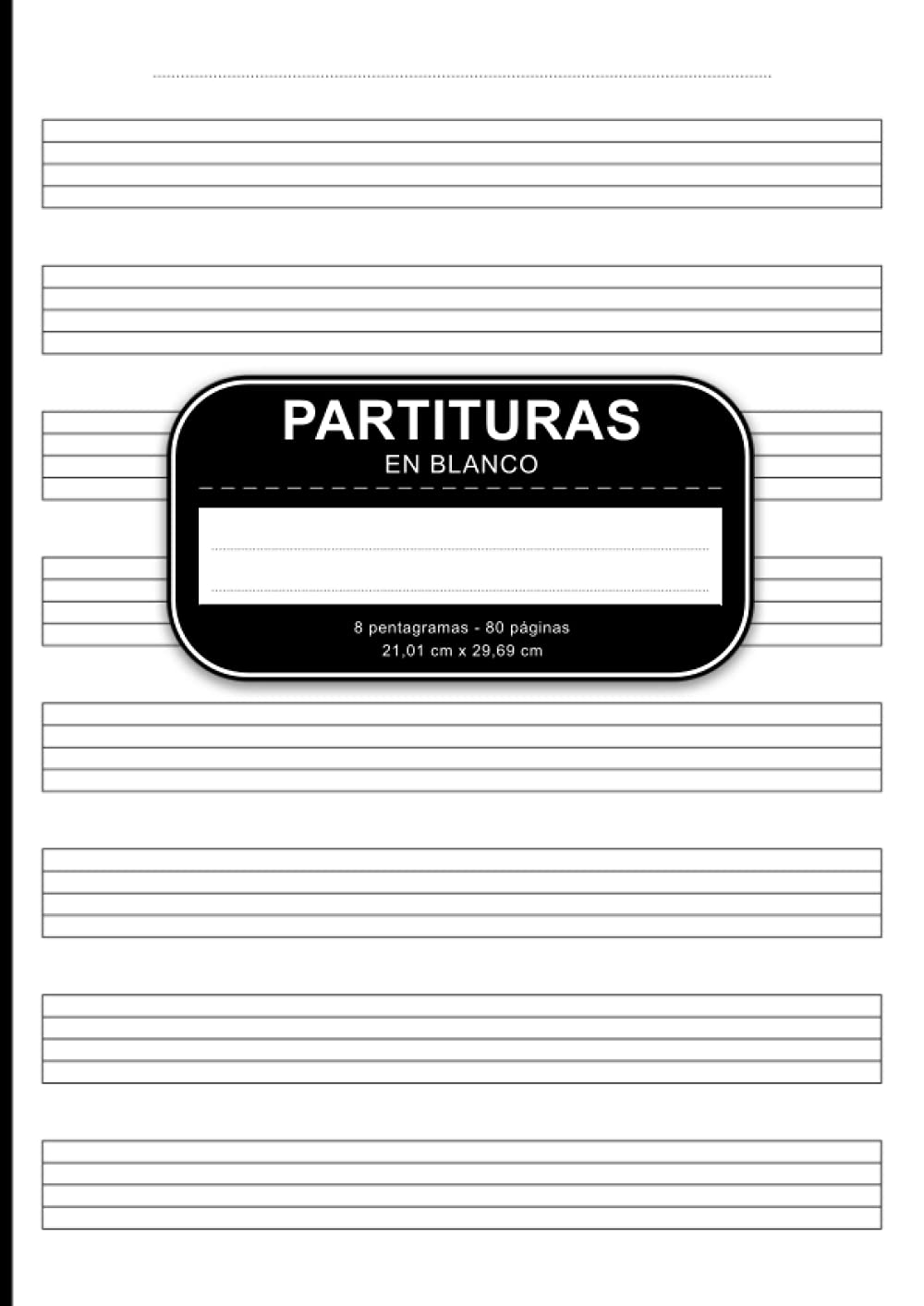 Partituras En Blanco Libro De Musica En Blanco Con Pentagramas ...