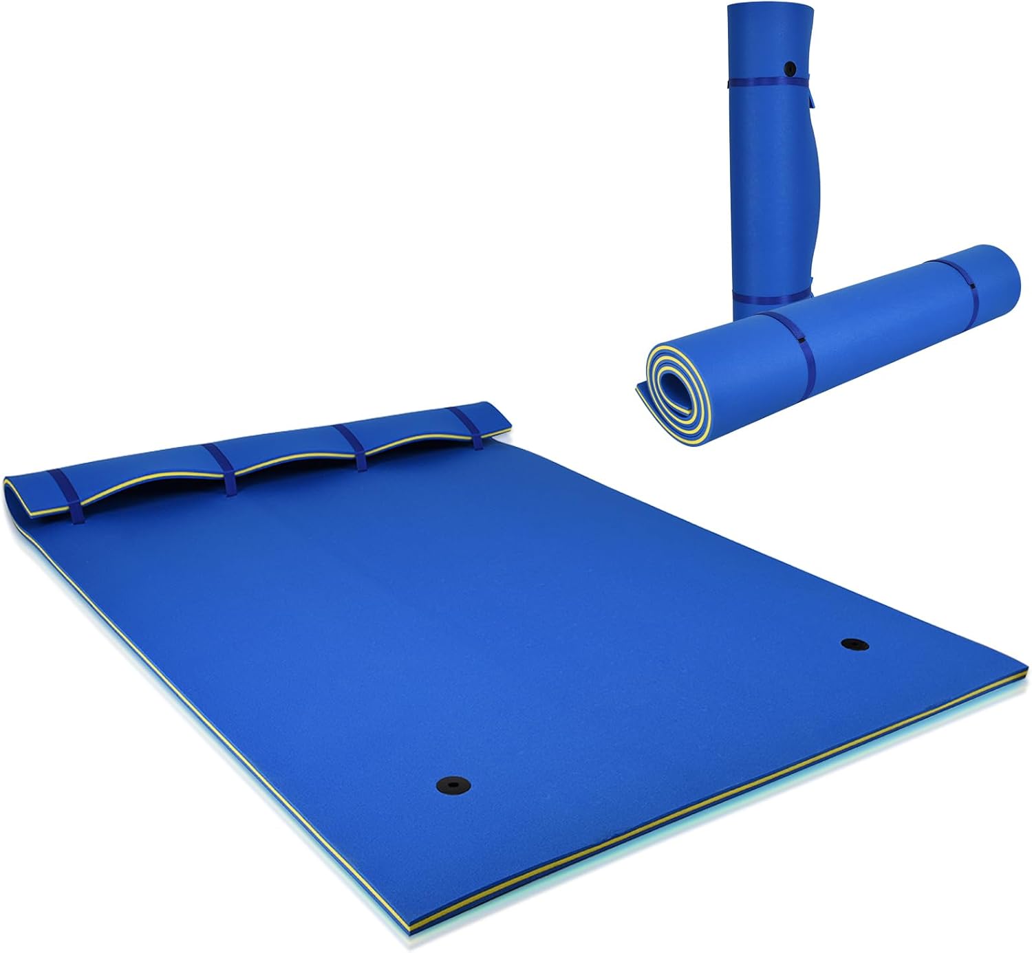 Amazon.com: GYMAX Floating Water Pad, 9/18 FT x 6 FT Water Foam Mat ...