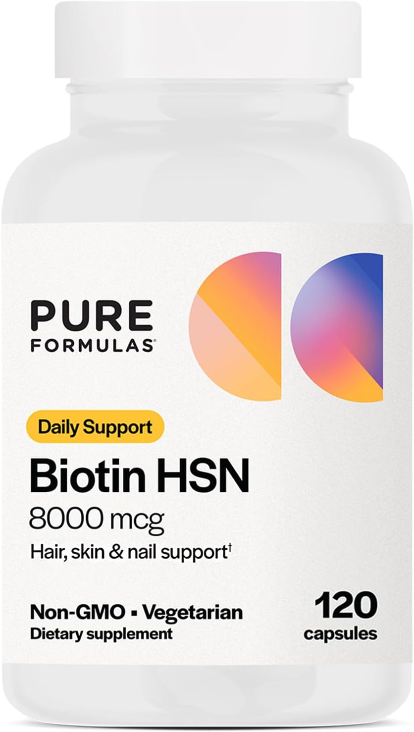 Amazon.com: PureFormulas Biotin 8000 mcg Hair Skin Nails Biotin ...