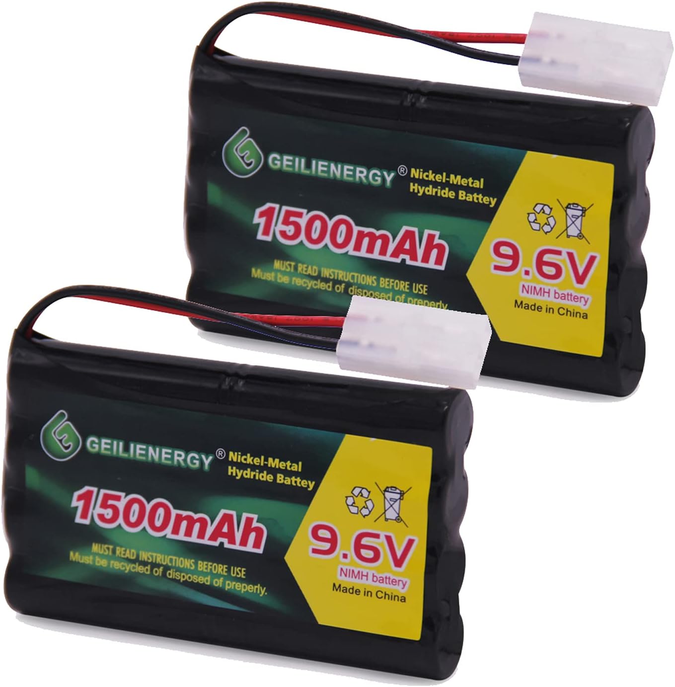Amazon.com: BAOBIAN 9.6V 1500mAh NiMH High Capacity Rechargeable RC ...