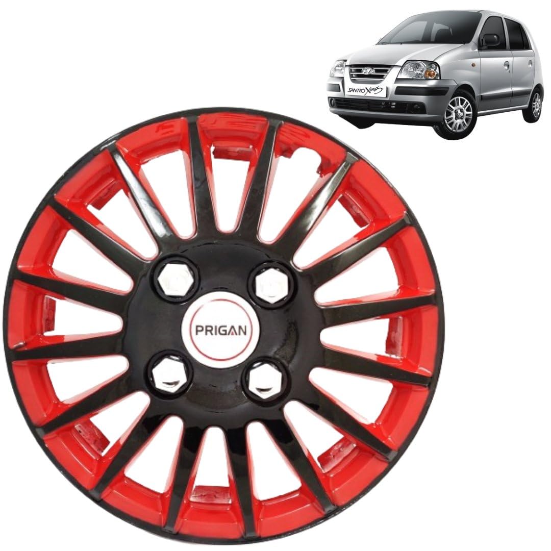 PRIGAN XING Black Red Wheel Cover 13" for XING (Set of 4 Pcs) (Press ...