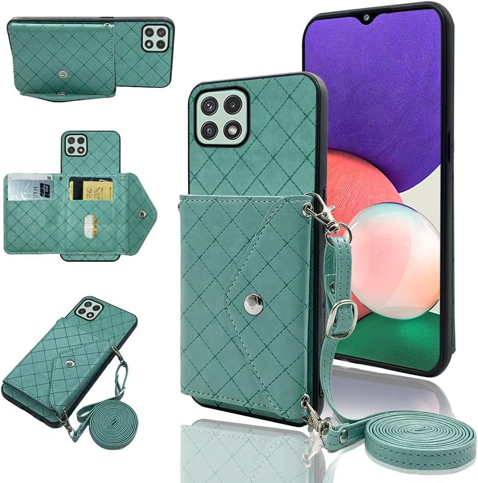 Amazon.com: Compatible with Samsung Galaxy A22 5G/Boost Mobile Celero 5G Wallet Case with ...