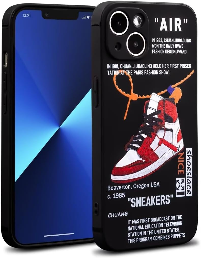 Amazon.com: BHISAJYAM Sneaker for iPhone 13 Case for Boys Cool Men ...