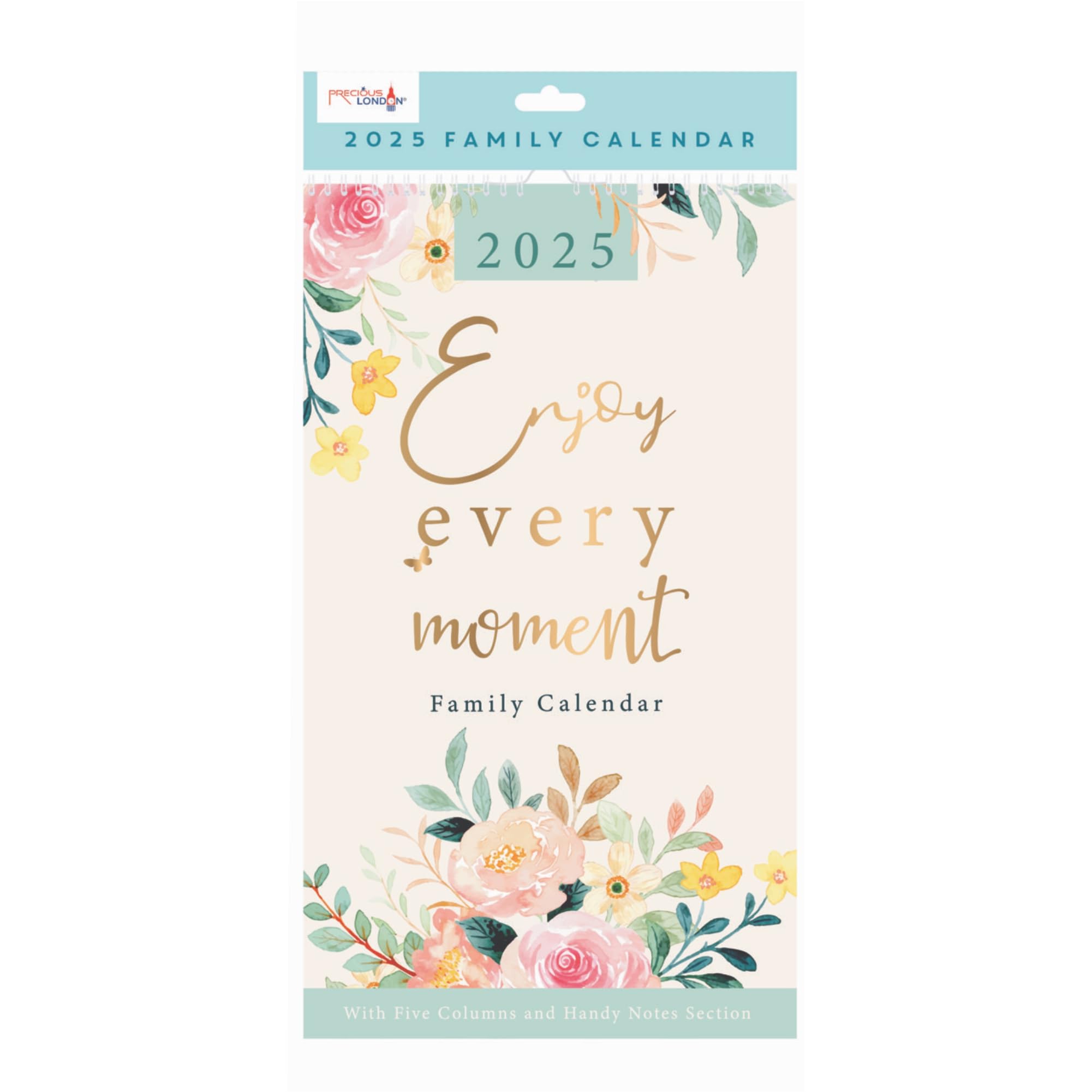 2025 Family Organiser Calendar Large Spiral Planner Month to View 5 ...