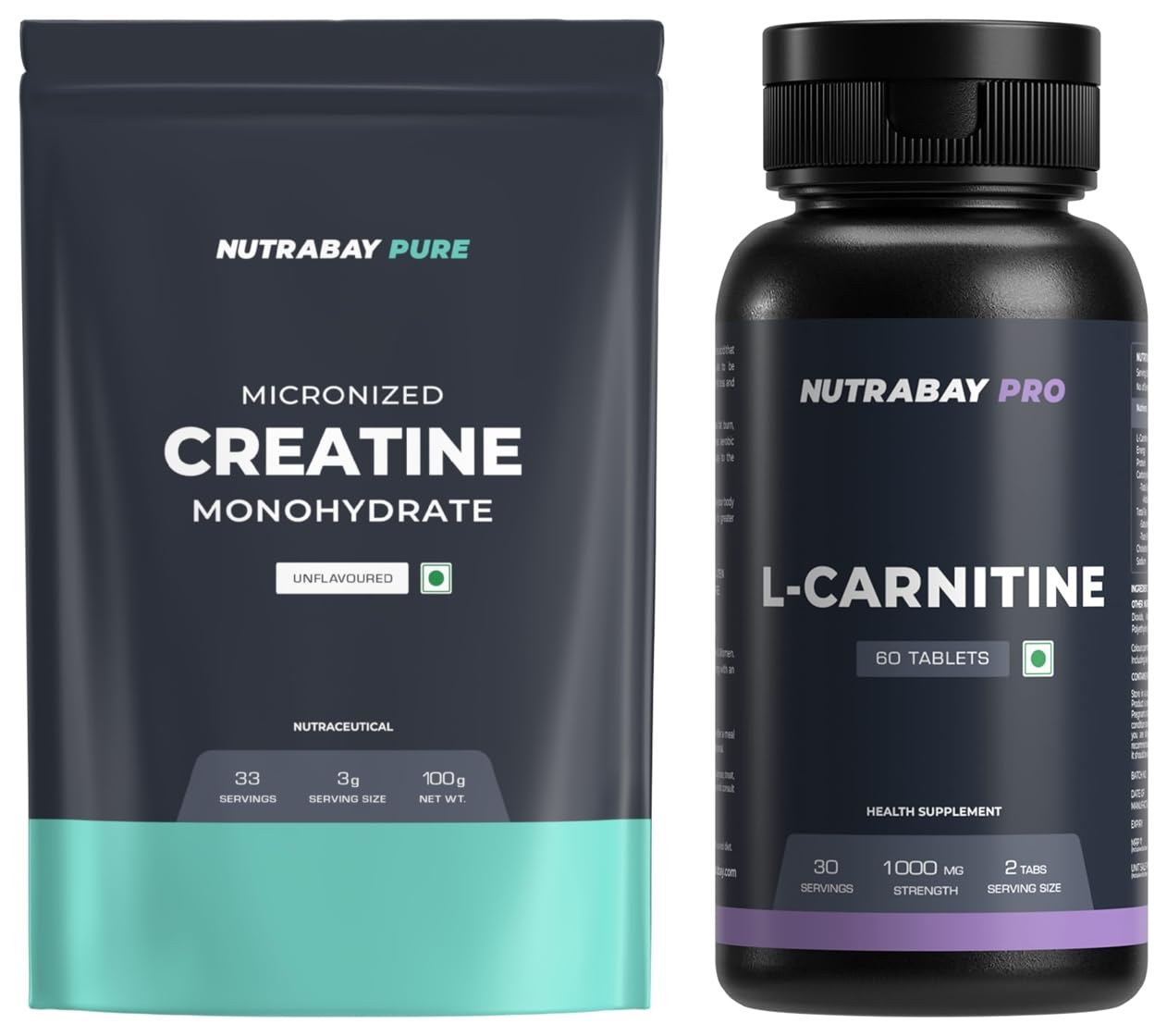 Nutrabay Pro L-Carnitine Fat Burner, Pre Workout Supplement, 1000mg ...
