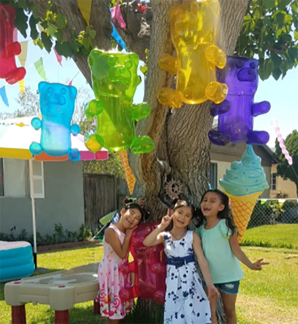 Candyland Party Decorations 6-Pack Giant 24" Inflatable Gummy Bears ...