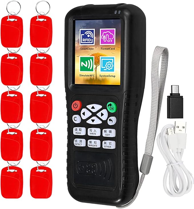 HENAXSAD Multi Frequencies RFID Smart Card Replicator, Reader Writer Duplicator, NFC Reader ...