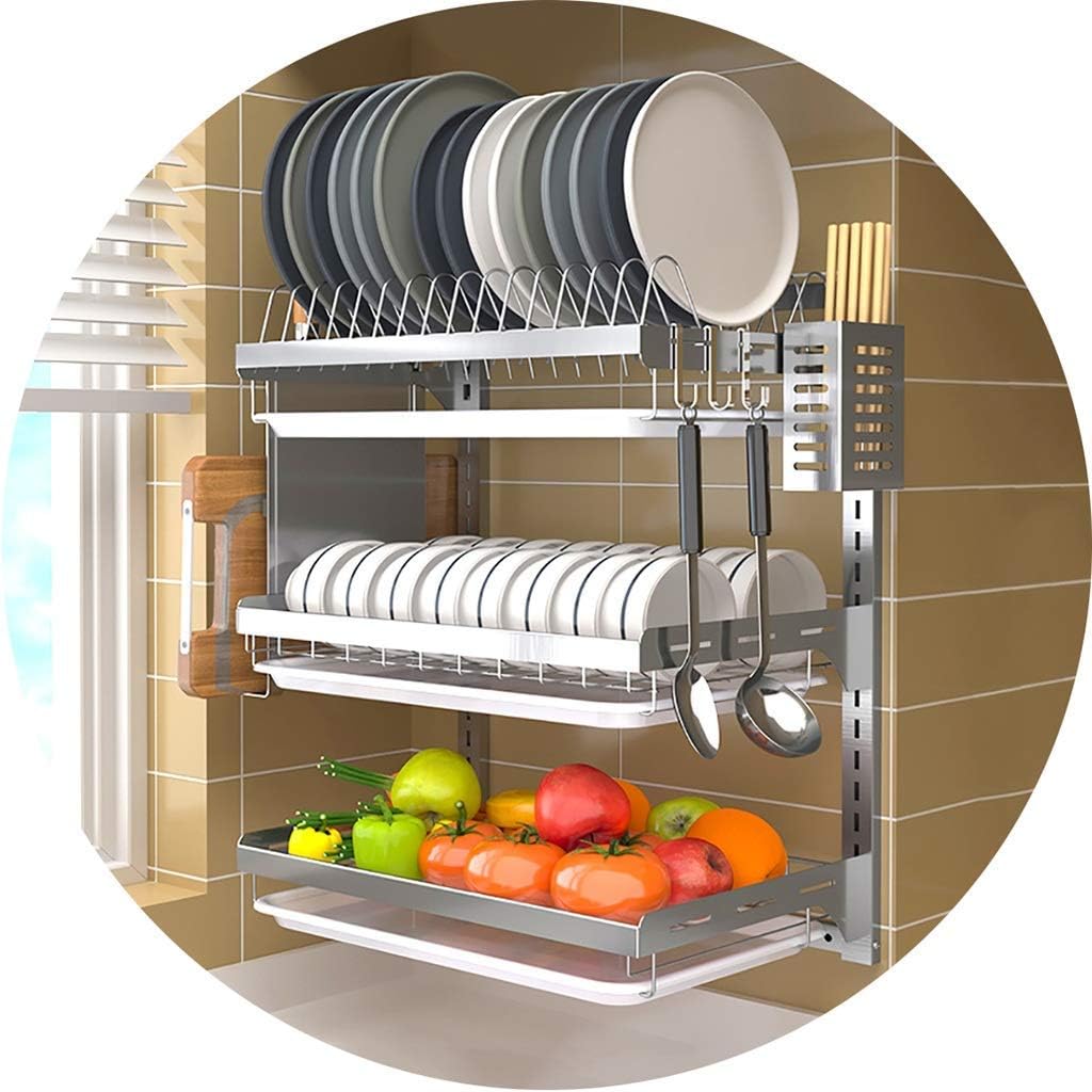 Amazon.com - N /A YYHEN Compact Dish Rack 3-Layer 201 Stainless Steel ...