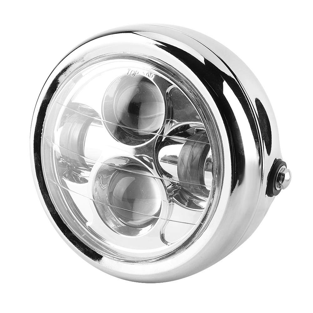 Senyar Motorcycle Headlight,Universal Vintage Aluminum Retro LED Round ...