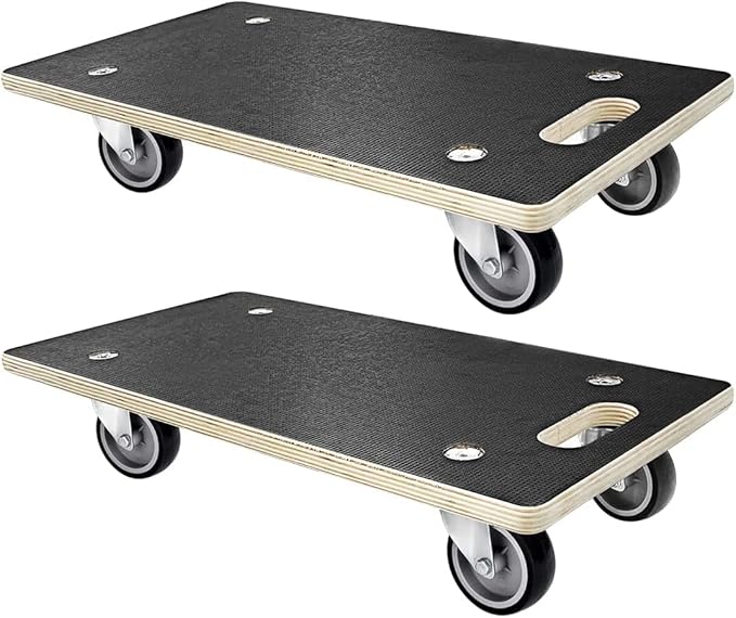Amazon.com: Furniture Mover Dolly, 2pcs Rectangle Wood Platform Dolly ...