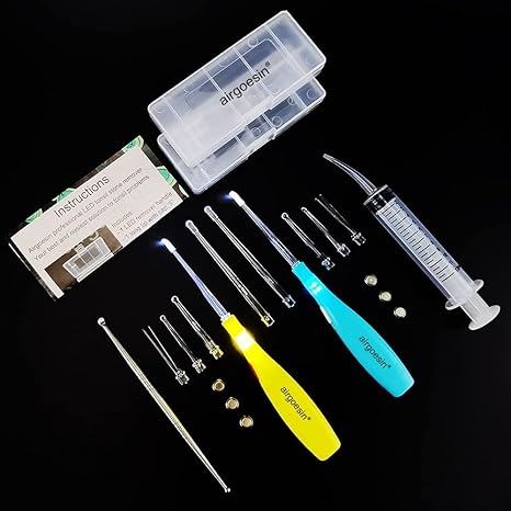 Airgoesin™ Longer Tips 2 Sets Tonsil Stone Remover Kit w/LED Tool ...