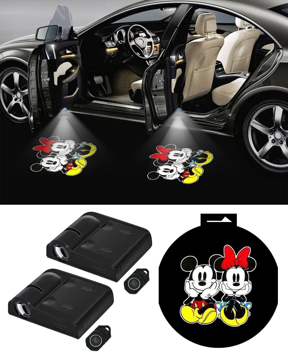 Amazon.com: 2PCS Car Door Lights Logo Projector for Mickey and Minnie ...