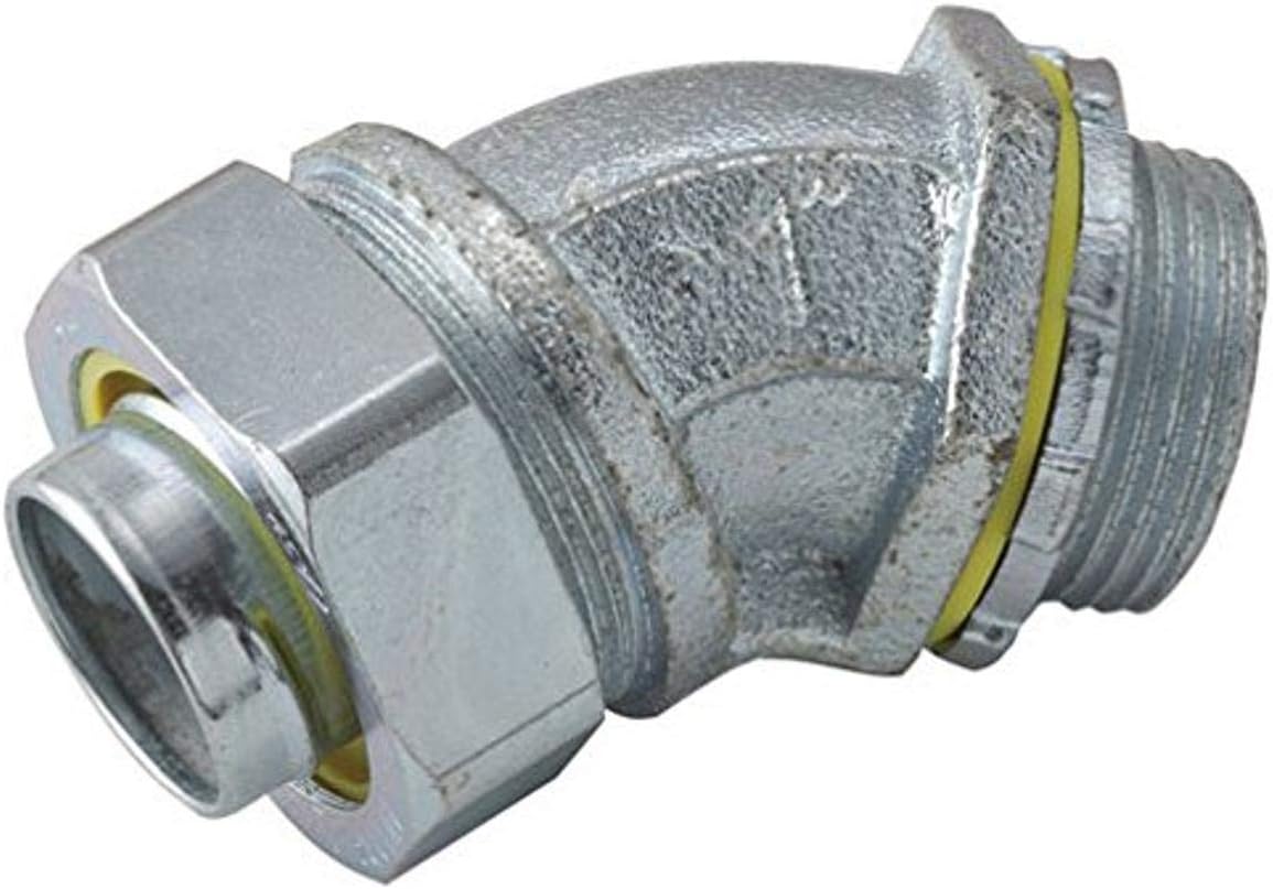 Amazon.com: Hubbell-Raco 3444 Liquid Tight Connector, Steel, 45 Degree ...