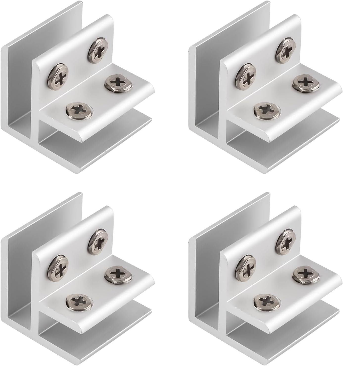 INCREWAY Glass Clamp, 4Pcs Adjustable 90 Degrees Glass Clips Aluminum ...