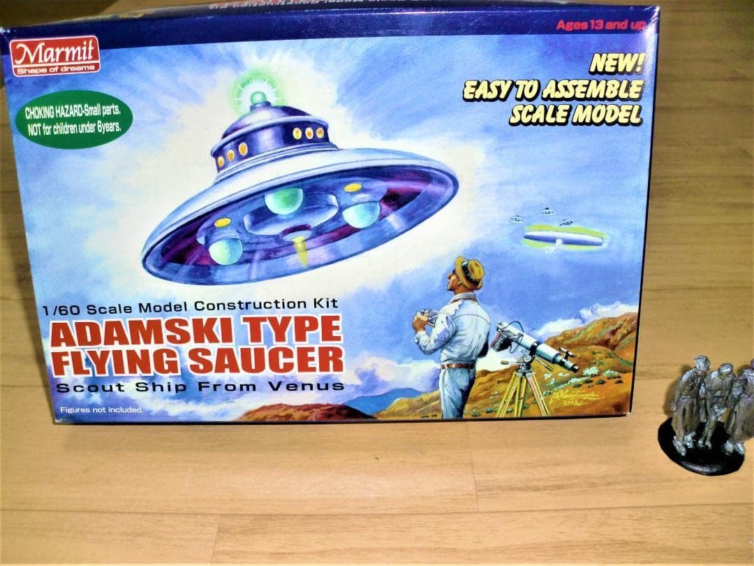 Amazon.com: Adamski UFO Flying Board Plastic Model and Captured Alien ...