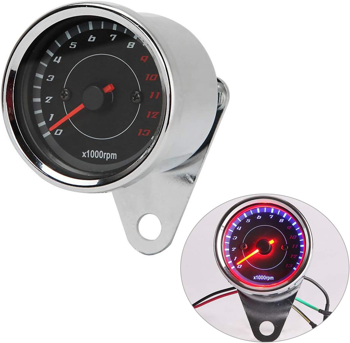 INNOGLOW Motorcycle Tachometer Rev Counter Speedometer Odometer ...
