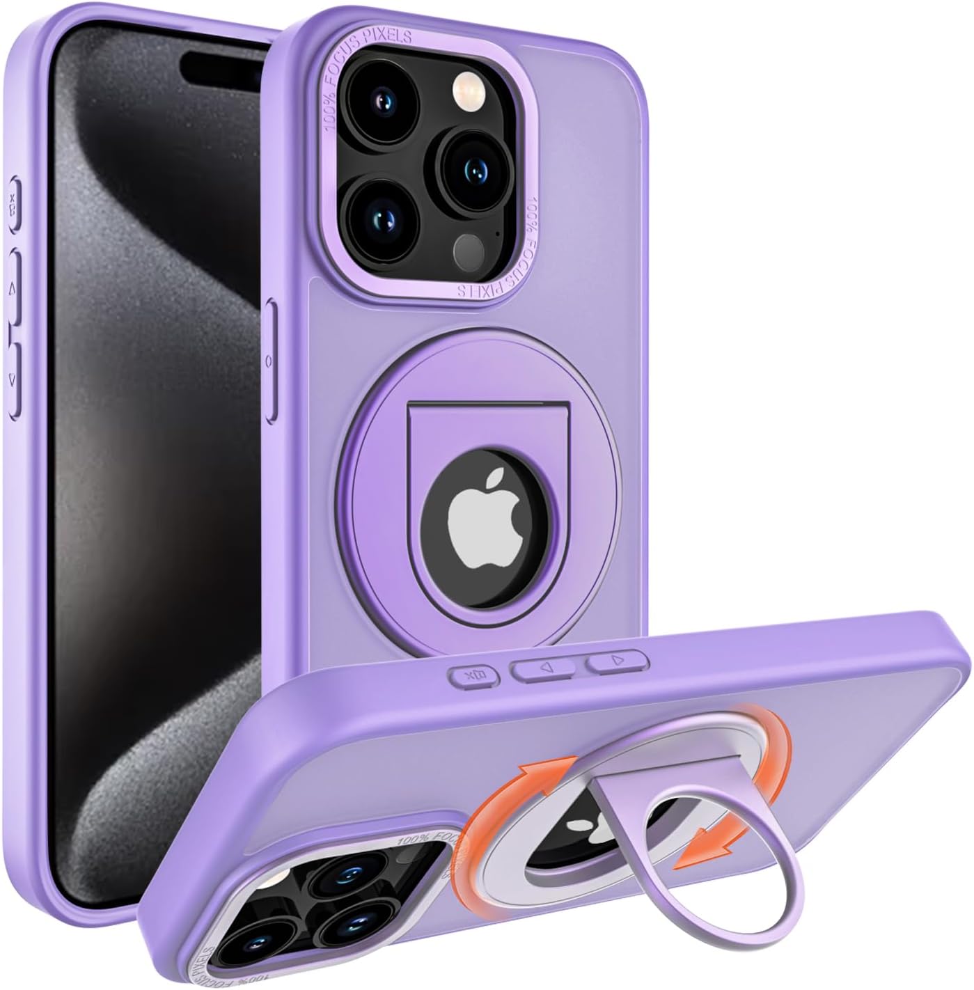 Amazon.com: Karrint Compatible with iPhone 15 Pro Case with Ring Stand ...