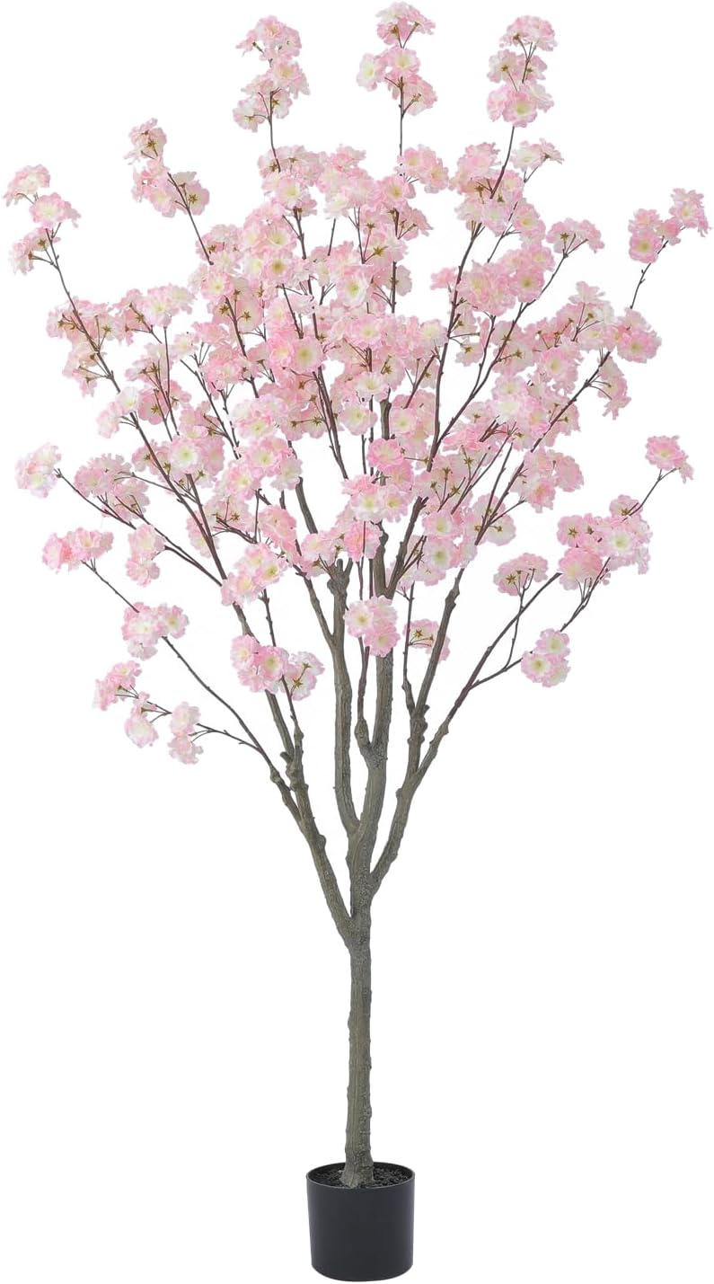 Amazon.com: 6Ft Tall Cherry Blossom Artificial Tree, Fake Tree Faux ...