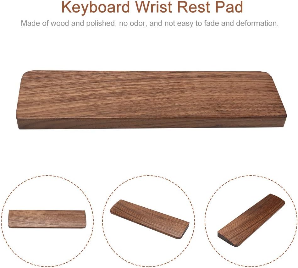 Wooden Keyboard Wrist Rest, Ergonomic Gaming Desk Wrist Pad Support ...