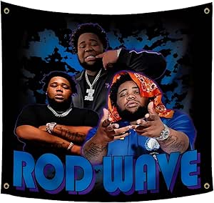 Amazon.com: Rod-Wave Flag Music Cover Album poster Tapestry 3x5 Feet ...
