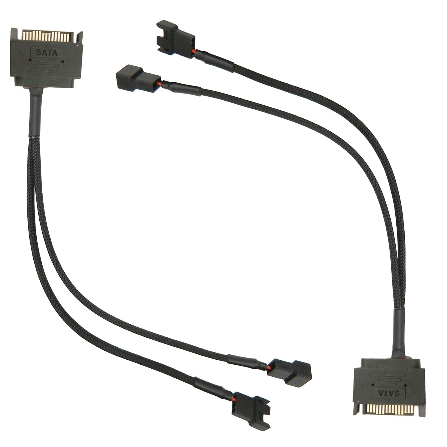 4 Pin PWM Fan Splitter Cable, Black Sleeved Case Fan Australia | Ubuy