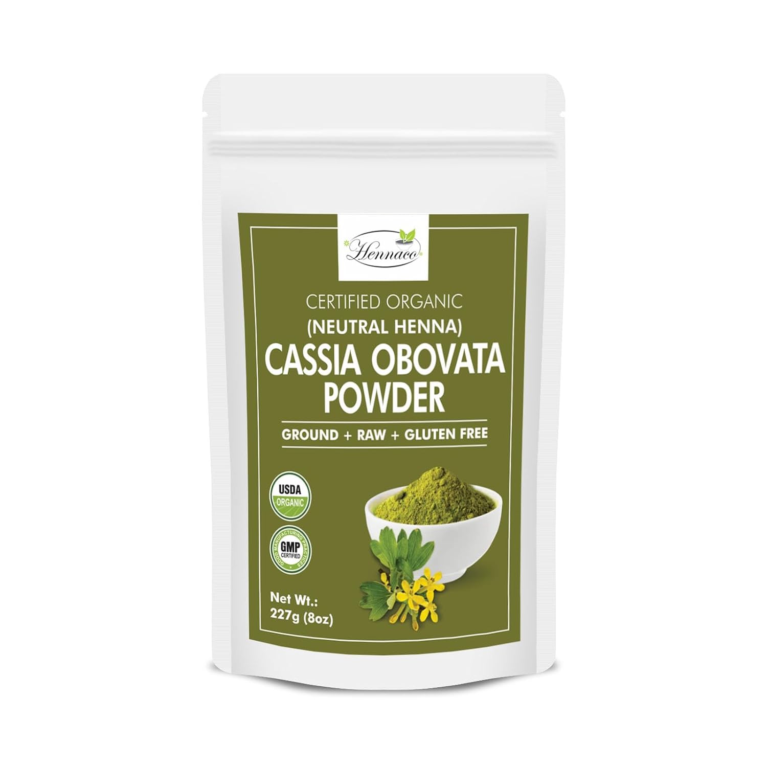 Amazon.com : hennaco Organic Cassia Obovata Powder | Neutral Henna ...