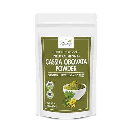 Amazon.com : hennaco Organic Cassia Obovata Powder | Neutral Henna ...