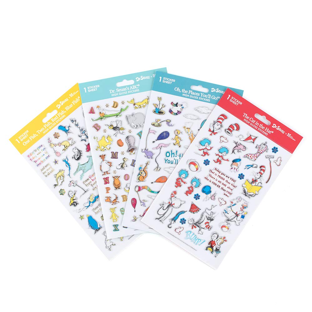 Buy Dr. Seuss High Gloss Sticker Pack - 4 Sheets - OH, The Places You ...