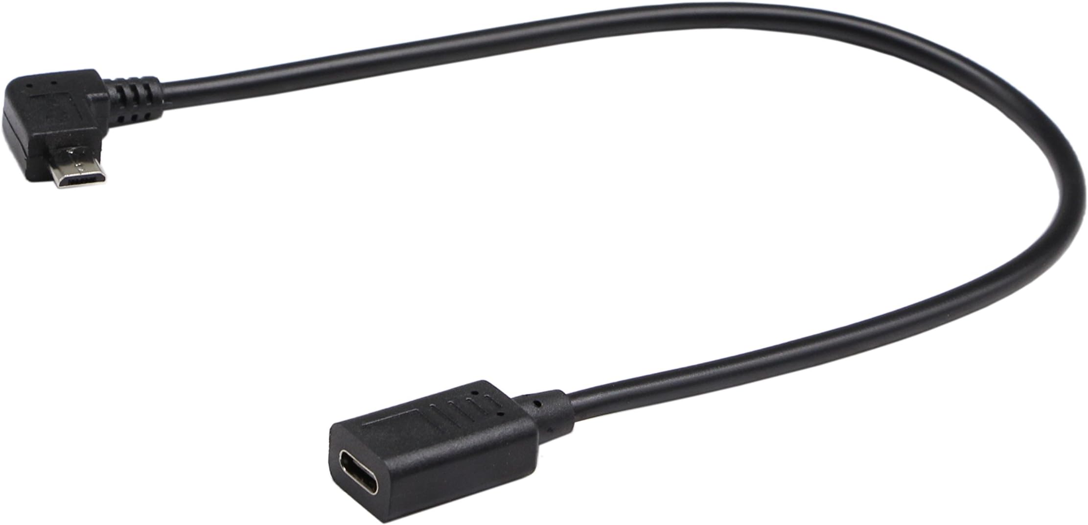 Amazon.com: zdyCGTime(30cm) Micro USB 2.0 to USB C Cable, Left Bend 90 ...