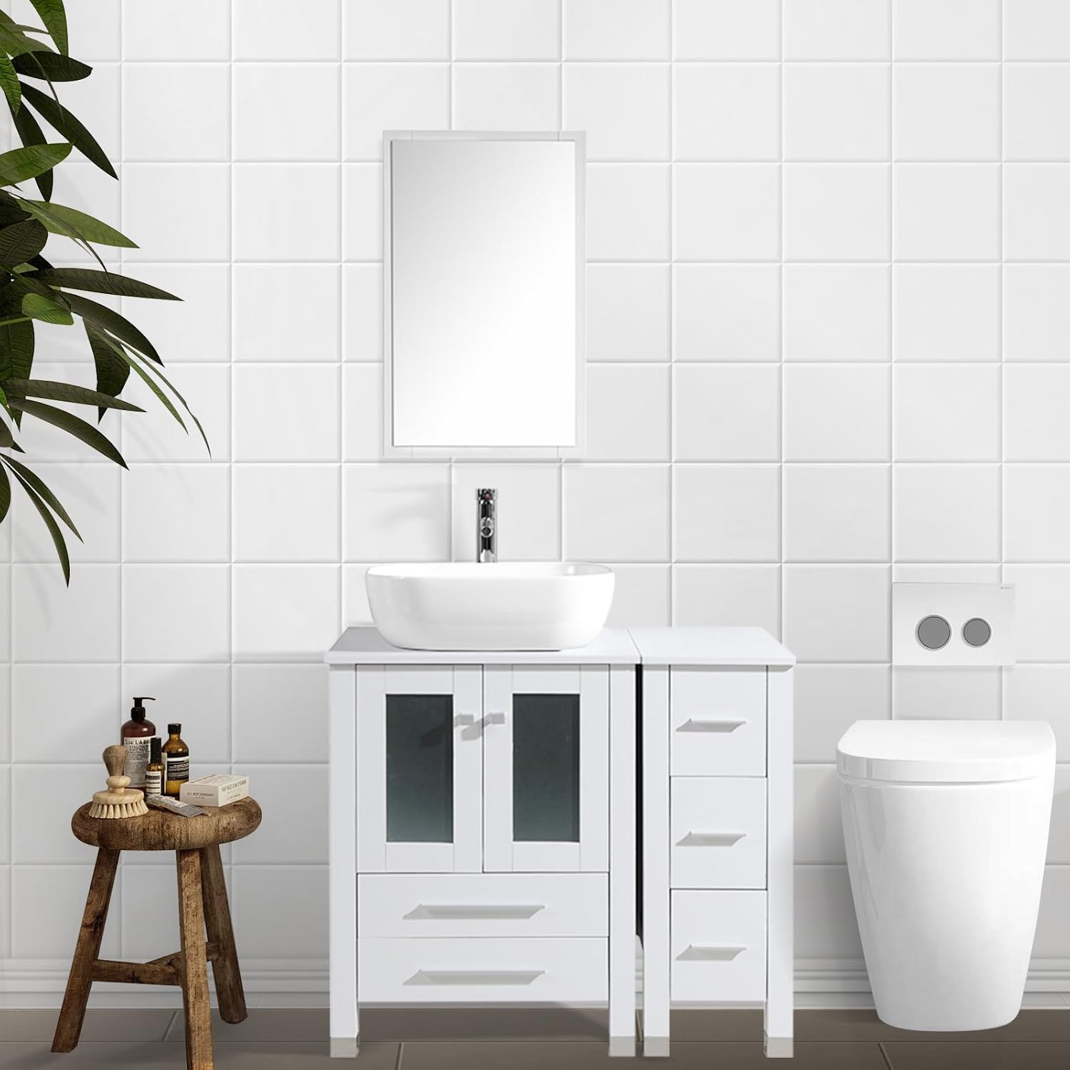 Amazon.com: SSFEG 36" Bathroom Vanity Cabinet Set,Modern Stylish ...