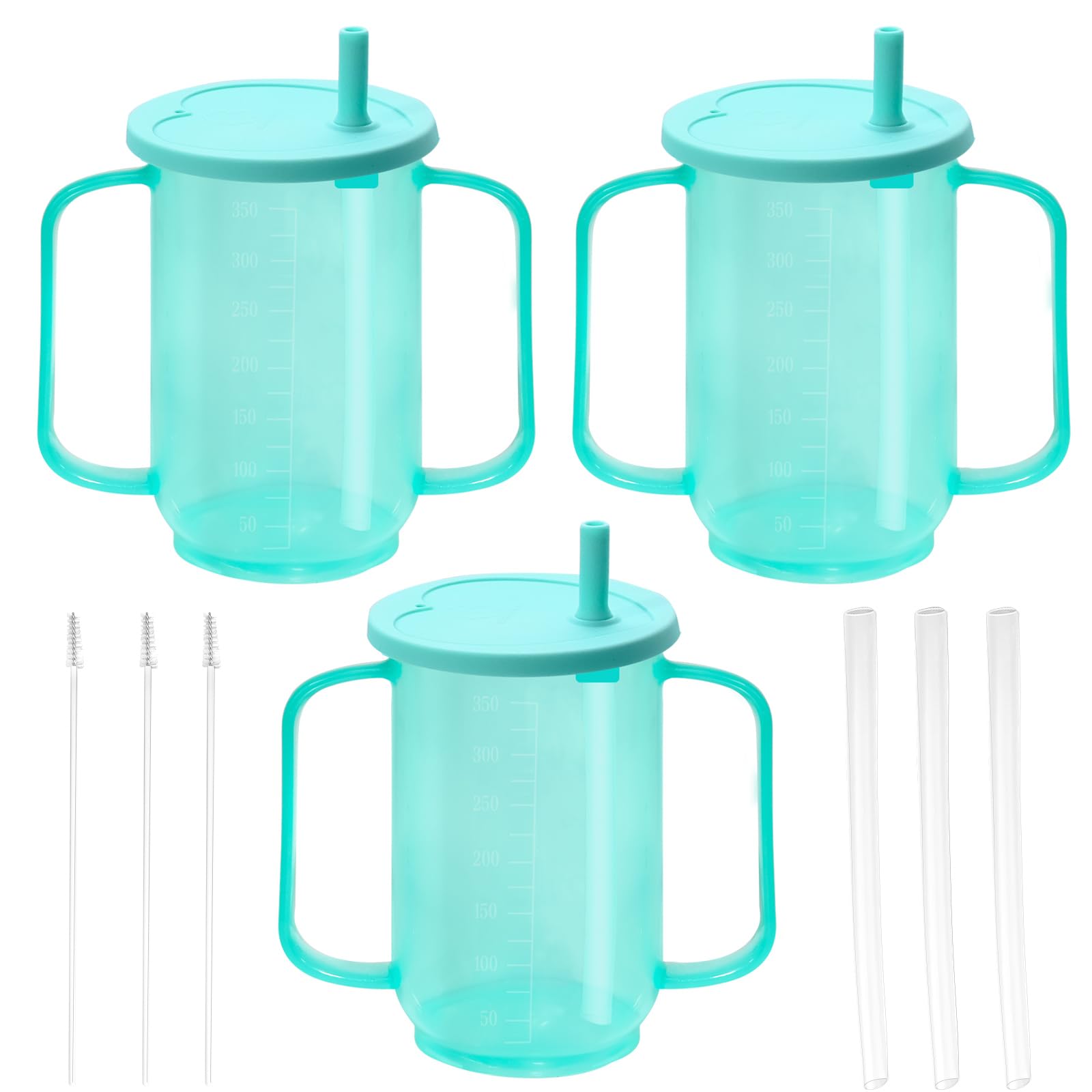 Amazon.com: SENONAPO 3 Pcs Adult Sippy Cups for Elderly with 2 Handles ...