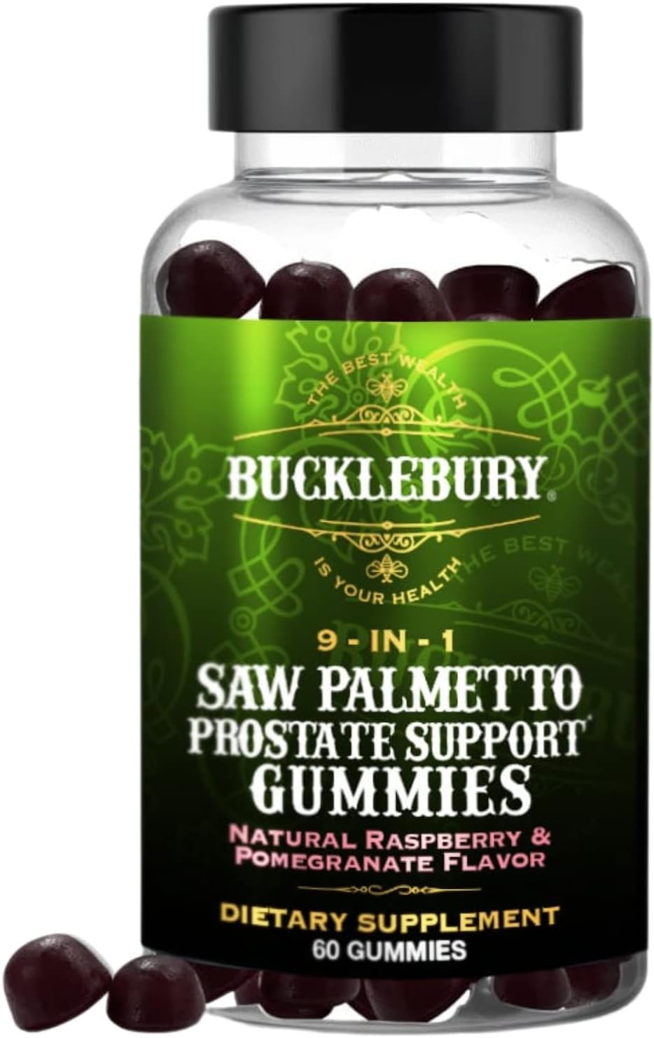 Amazon.com: BUCKLEBURY 9-in-1 Saw Palmetto Gummies for Prostate and ...