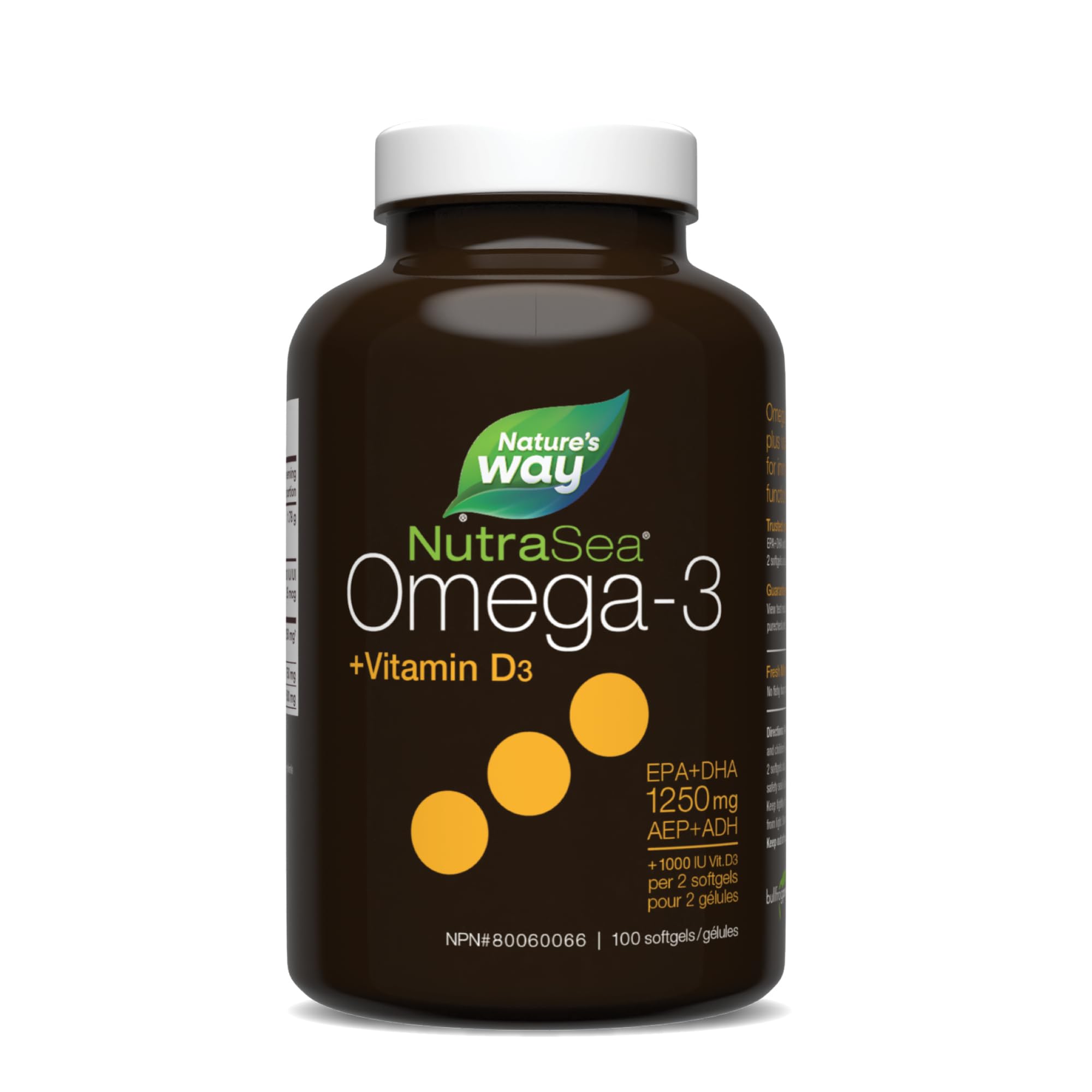 Nature's Way NutraSea Omega-3 and Vitamin D Soft Gels - Fish Oil ...