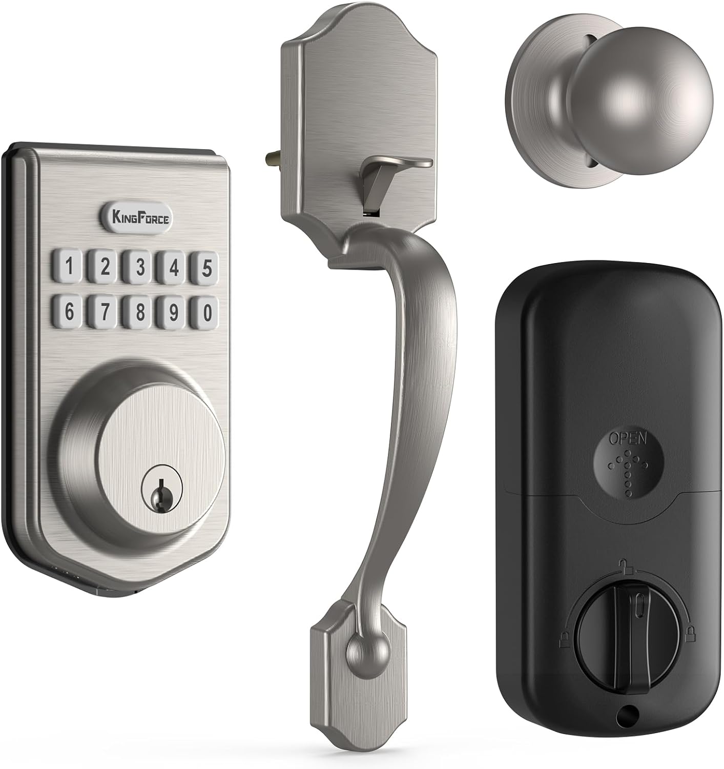 KingForce Keyless Entry Door Lock with Handle, Electronic Keypad ...