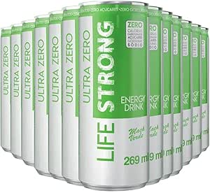 Energético Life Strong Energy Drink 12 unidades Maça Verde | Amazon.com.br