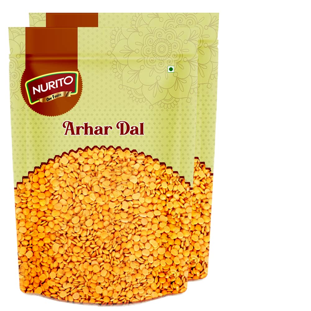 Buy Nurito Arhar Dal/Toor Dal/Sambhar Dal/Pigeon Peas 1kg (2*500g ...