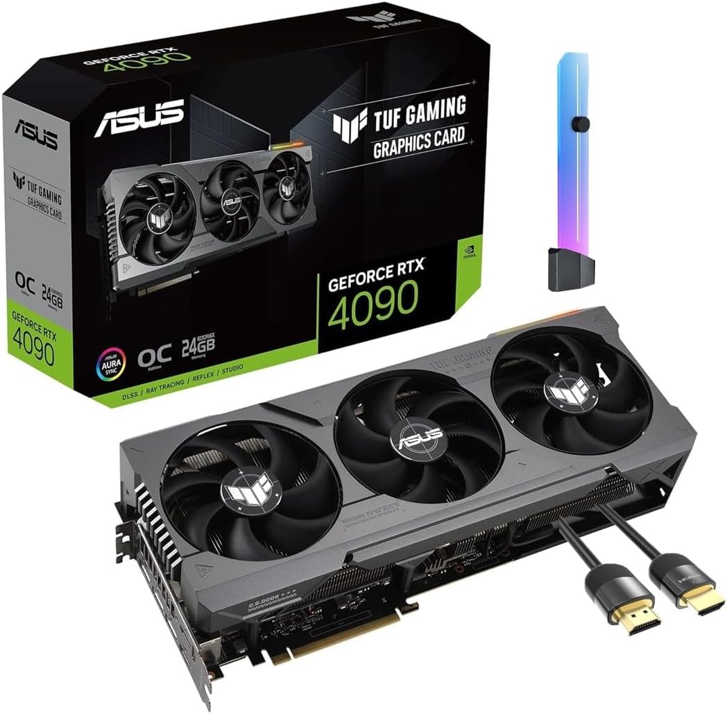 ASUS TUF RTX 4090 OC Tarjeta gráfica (PCIe 4.0, 24 GB 384 bits GDRR6X ...