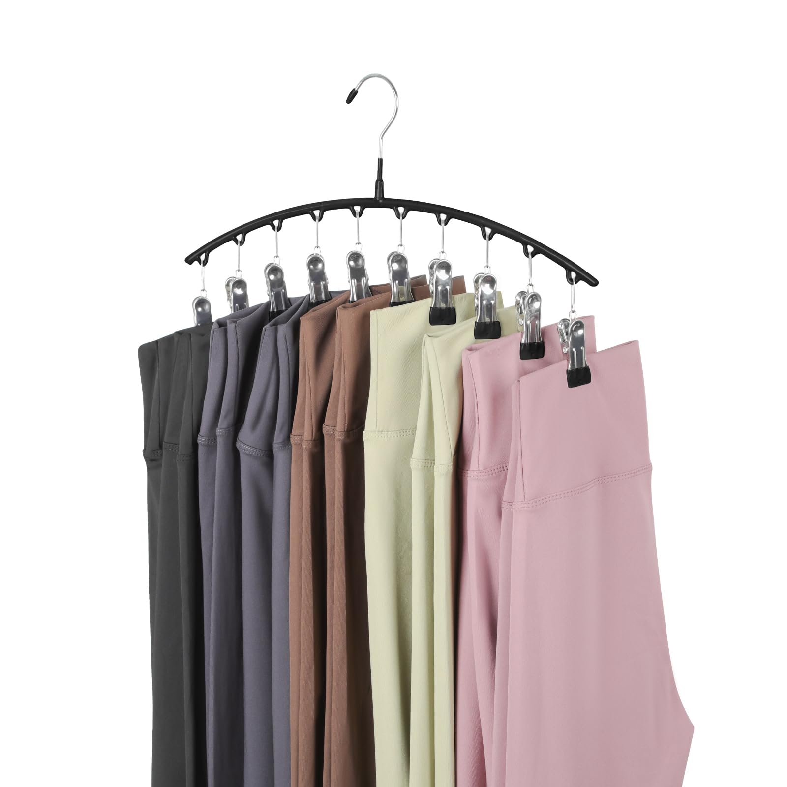 Snapklik.com : Legging Organizer For Closet, Space-Saving Black Metal ...